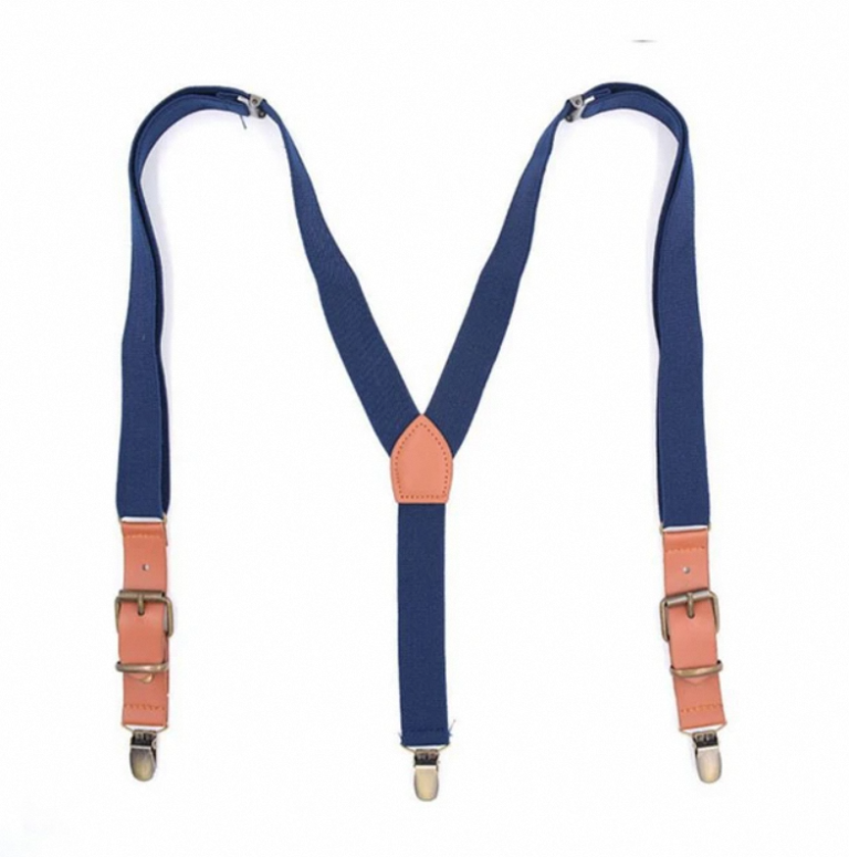 What is the difference between fabric and leather men's suspenders?